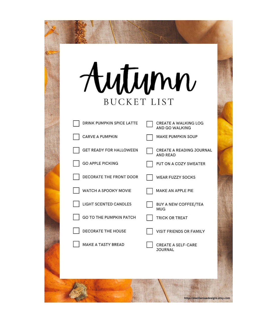 60 Fall Activities Fall Family Bucket List Printable Fall - Etsy