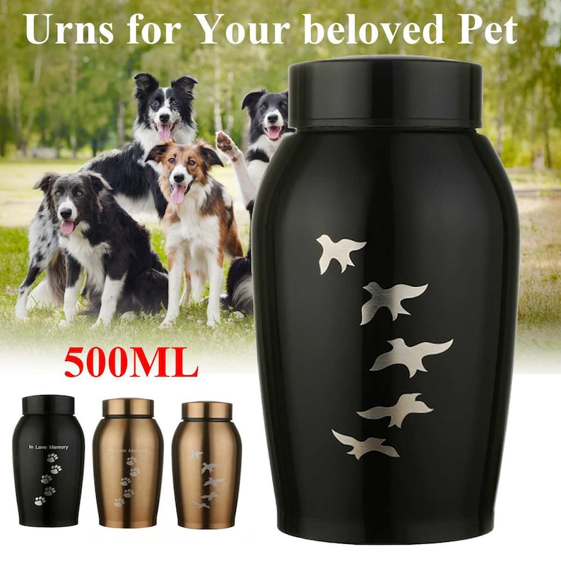 Pet Urns Mourning animal Funeral urn animals metal 500 ml Urn dog or ...