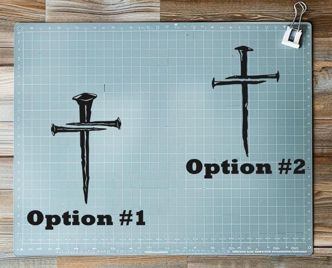 Three Nail Cross Vinyl Decal | 3 Nails 1 Cross Decal | Nail Cross Decal ...