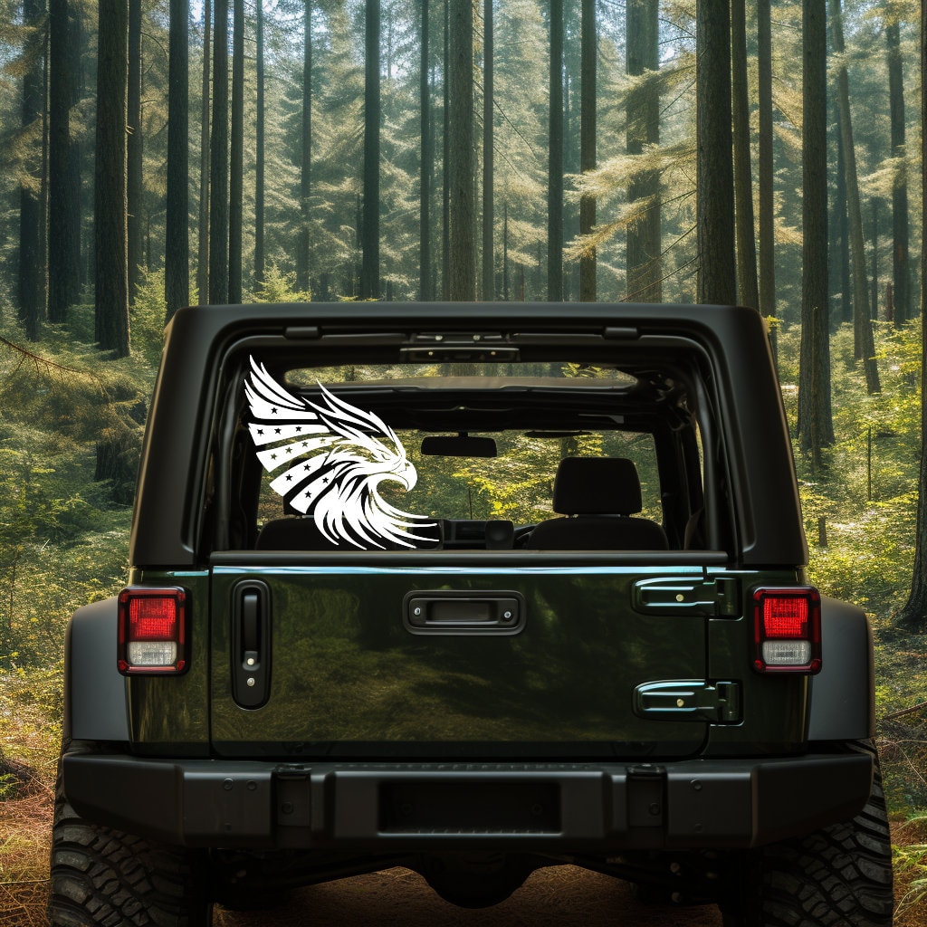 Flying Eagle Decal, Customized Decal, Eagle Car Sticker, Soaring Eagle ...