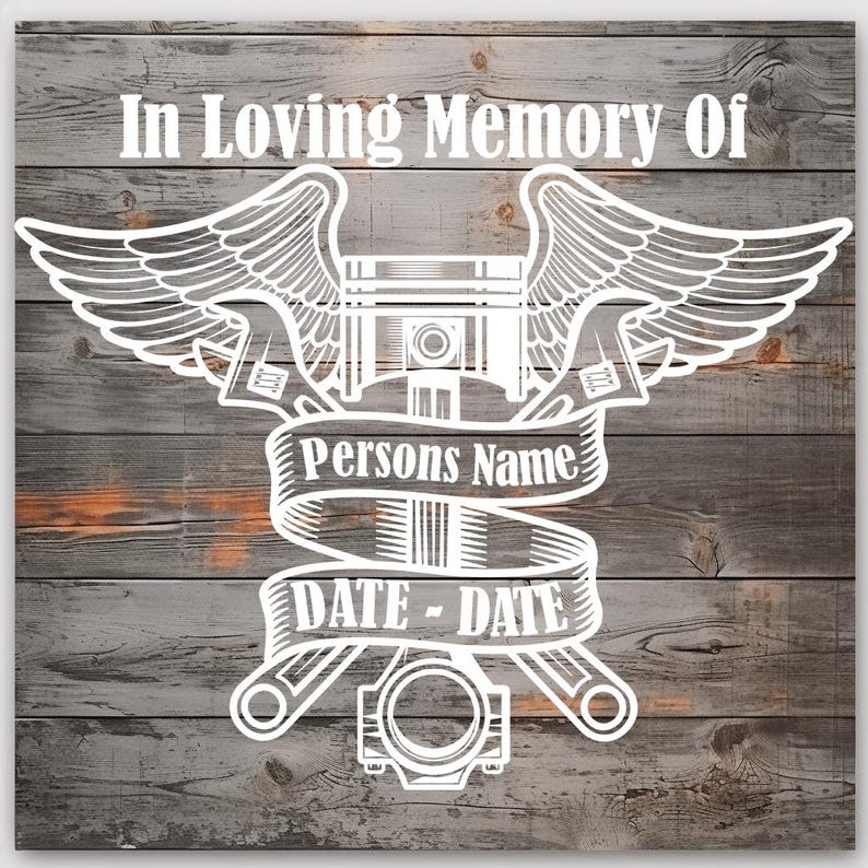 Mechanic Memorial Vinyl Decal: in Loving Memory Tribute Sticker - Etsy