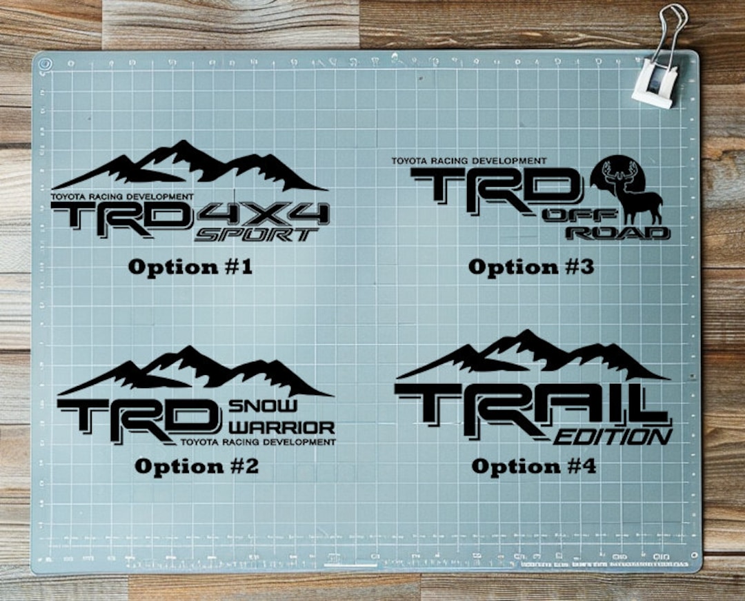 TRD 4x4 Sport | Toyota TRD Sponsor Vinyl Decal | Custom TRD Decal | Car ...