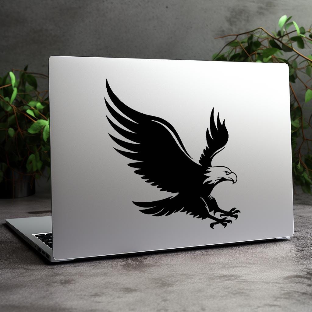 Flying Eagle Decal, Customized Decal, Eagle Car Sticker, Soaring Eagle ...