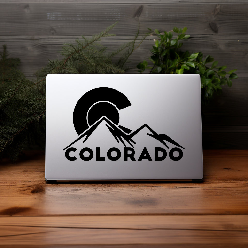 Colorado Flag Decal Colorado Mountain Flag Vinyl Decal Colorado ...