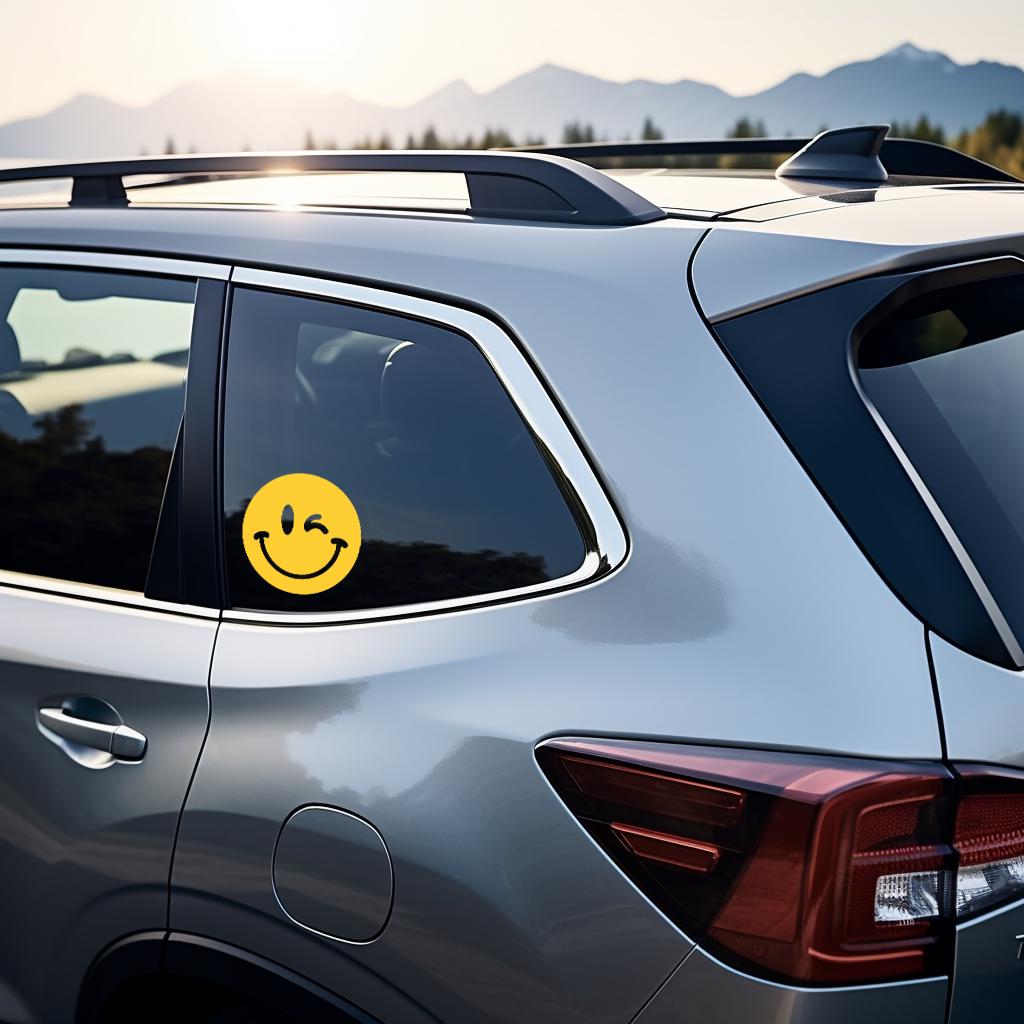 Emoji Smiley Face Decal, Smiley Face Sticker, Happy Face Decal, Smile ...