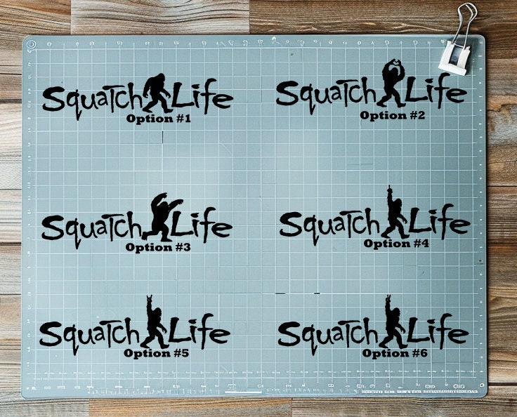 Bigfoot Sasquatch Life Decal, Customized Bigfoot Decal, Sasquatch Car ...