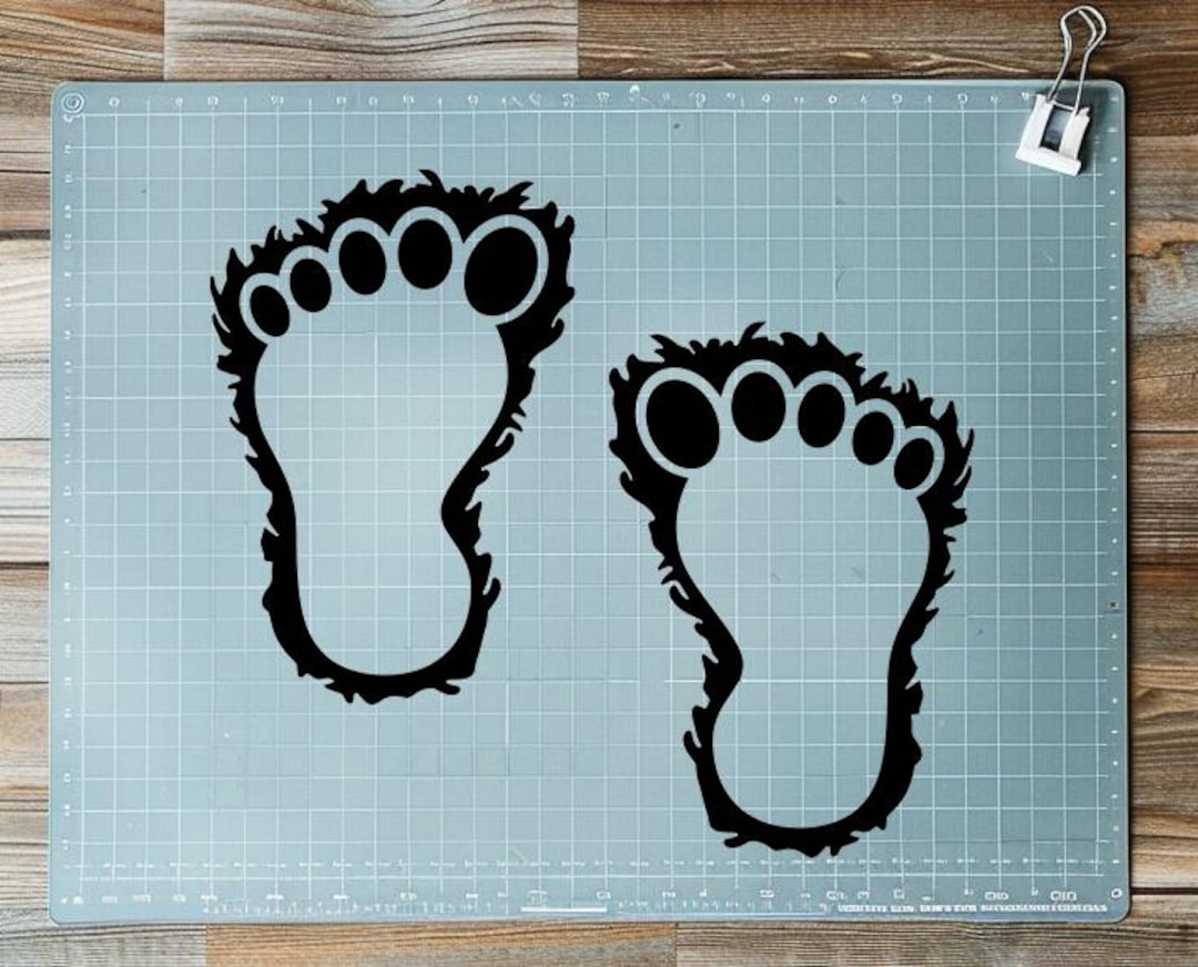 Bigfoot Yeti Set of 2 Foot Print Decals, Sasquatch Decal for Jeep ...