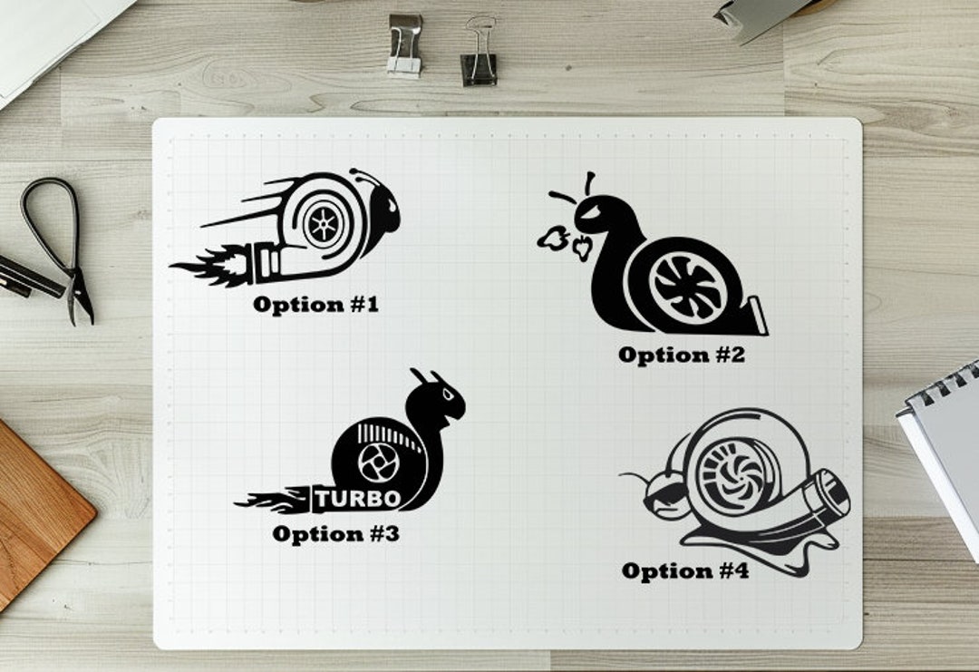 Turbo Snail Vinyl Decal off Road Turbo Snail Funny Cartoon Car Decals ...