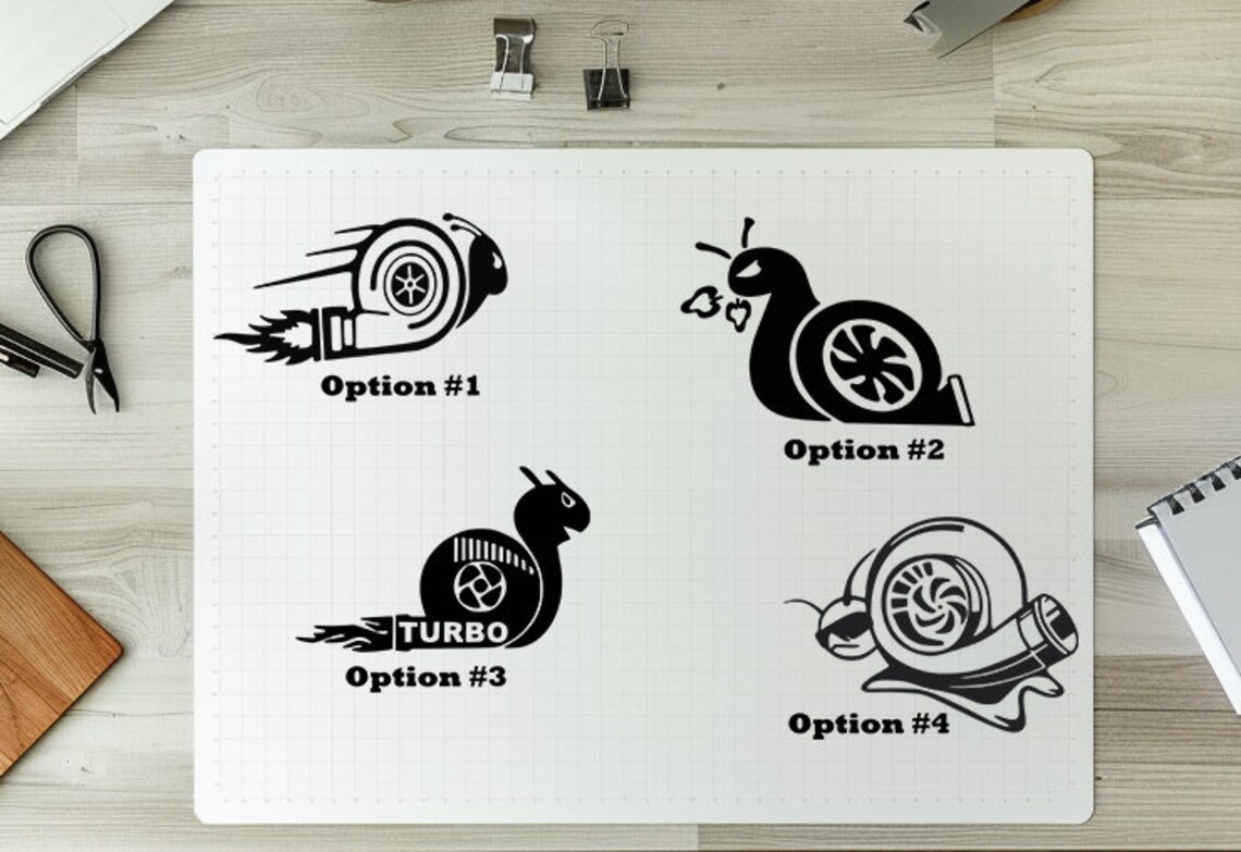 Turbo Snail Vinyl Decal off Road Turbo Snail Funny Cartoon Car Decals ...
