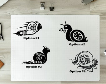 Turbo Snail Decal Turbocharged Car Decal Snail Boost Decal Vinyl ...