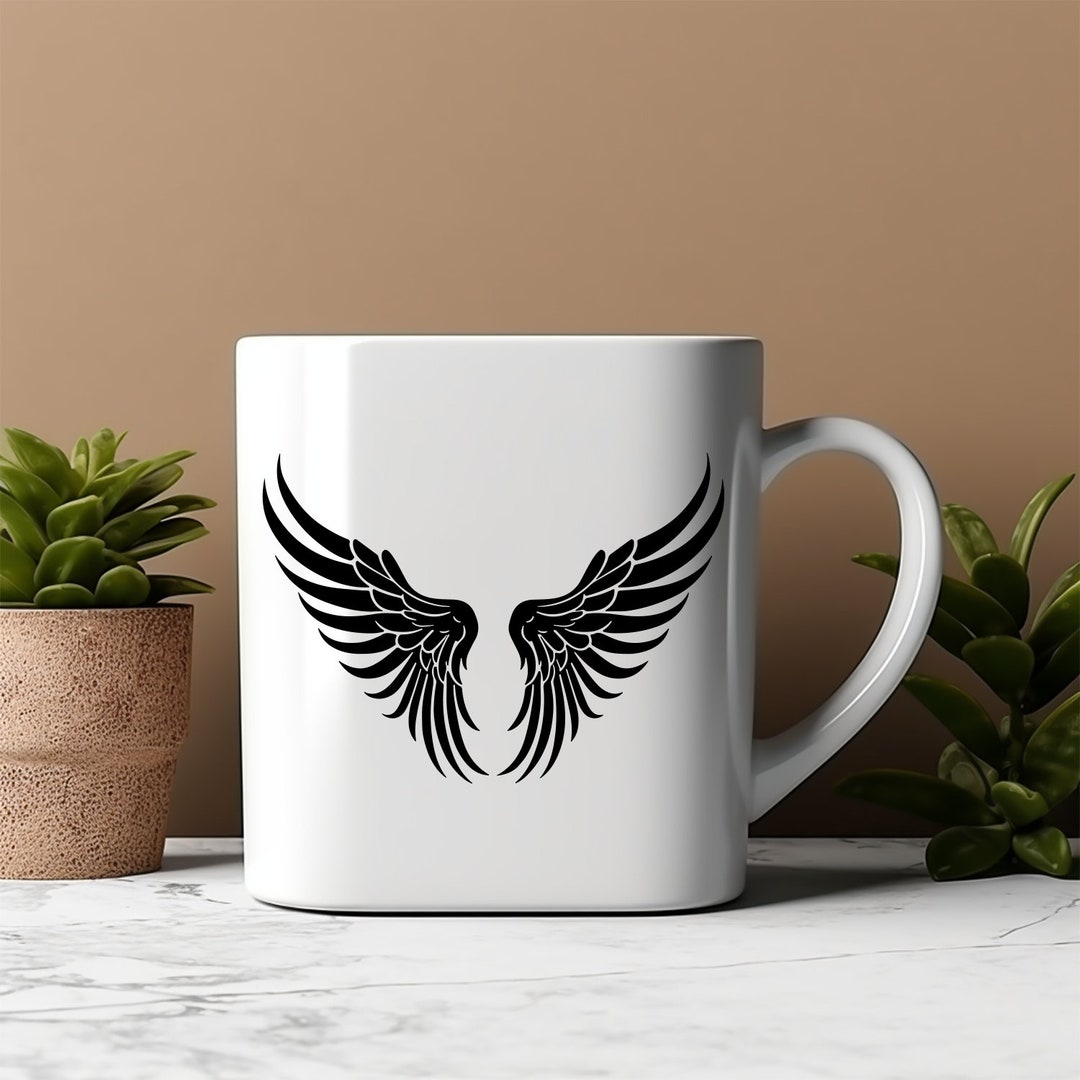 Angel Wings Vinyl Decal, Memorial Decal, Angel Wings Car Decal, Tumbler ...