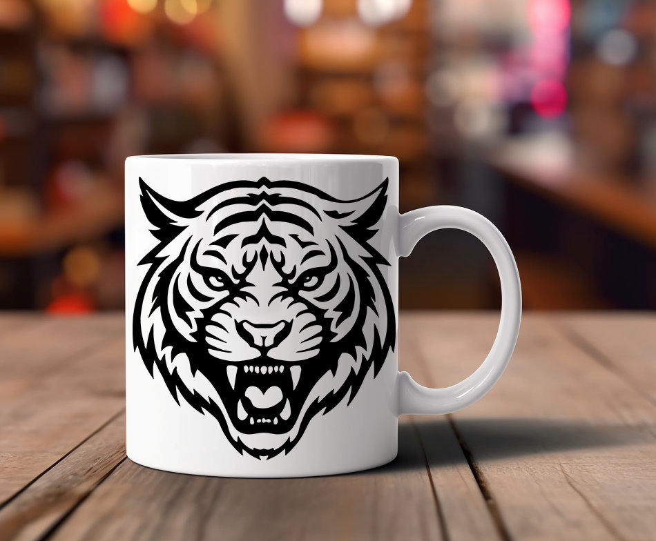 Customized Tiger Graphic, Personalized Tiger Decal, Tiger Vinyl Decal ...