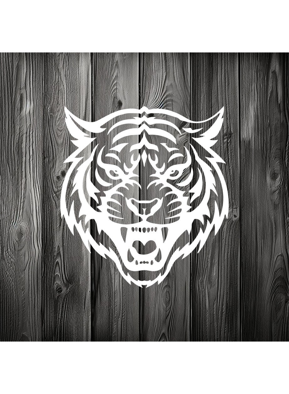 Customized Tiger Graphic, Personalized Tiger Decal, Tiger Vinyl Decal ...