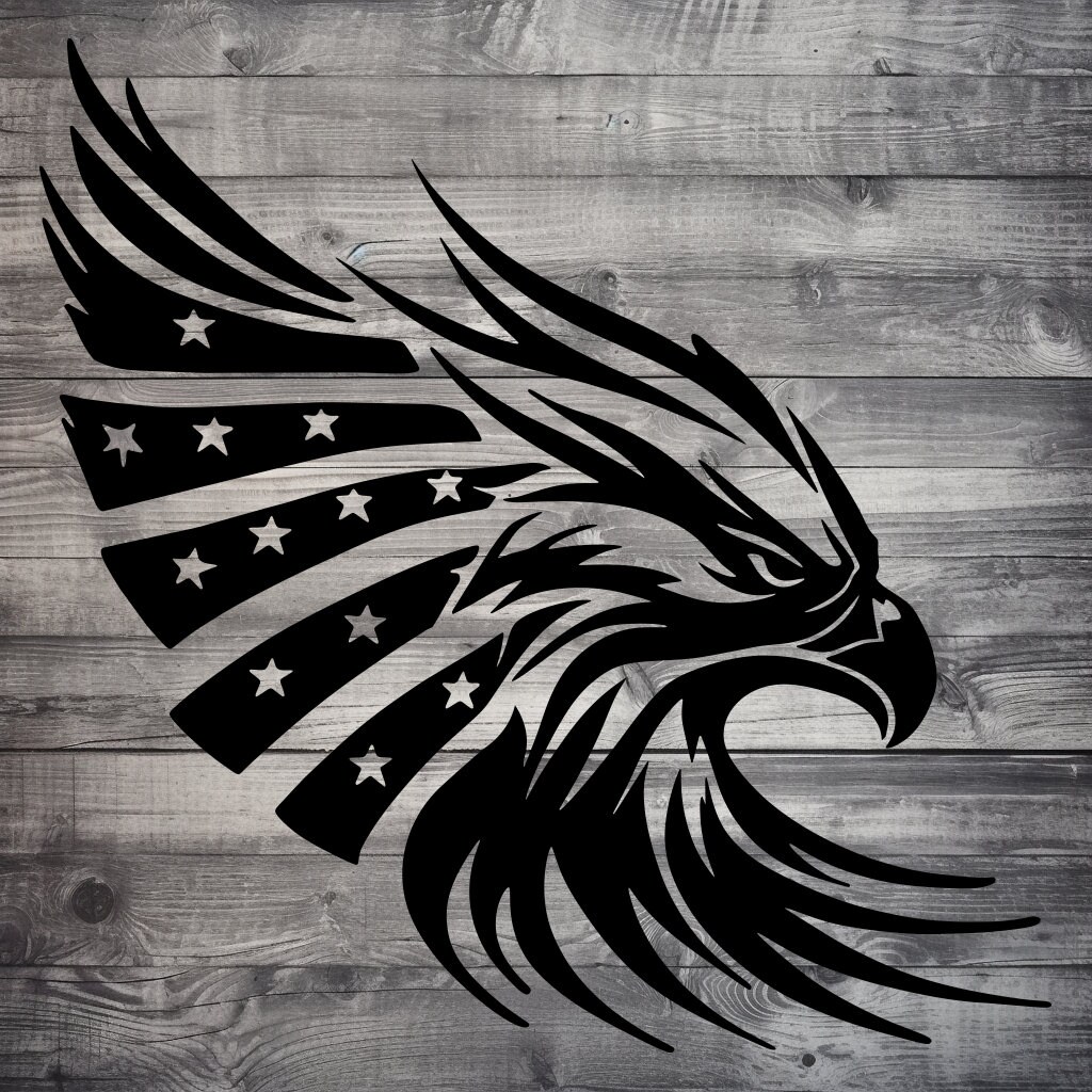 Flying Eagle Decal, Customized Decal, Eagle Car Sticker, Soaring Eagle ...