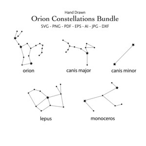 Orion Constellations Svg Bundle Astrology Symbol Orion - Etsy