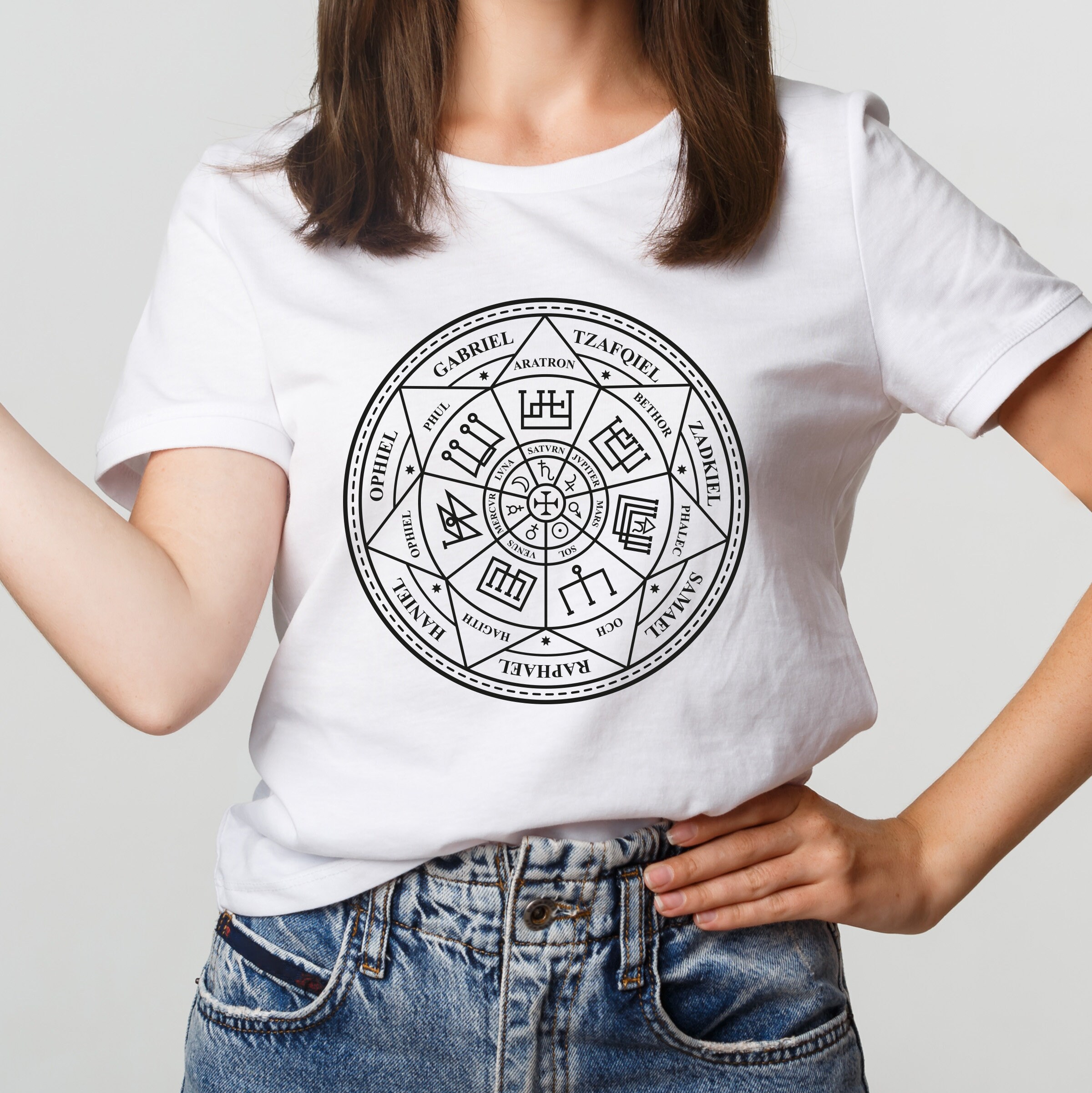 Seal of Seven Archangels SVG: Kabbalah Amulet Vector (digital Download ...