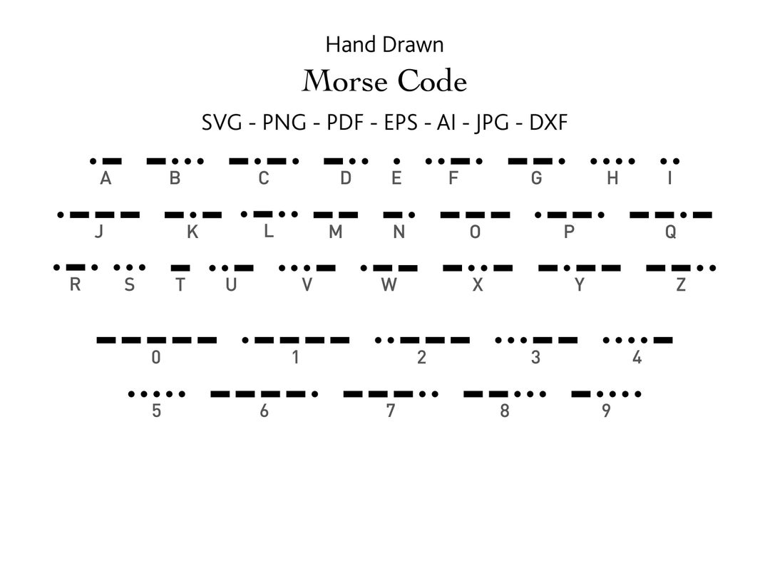 Mors Code Svg Mors Code Numbers Svg Cut File Cricut Cnc - Etsy