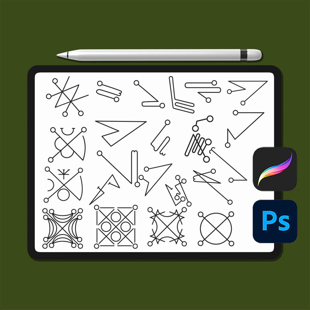 Planetary Sigil Procreate Stamps, Sigil of the Spirit Brushes, Sigil of ...