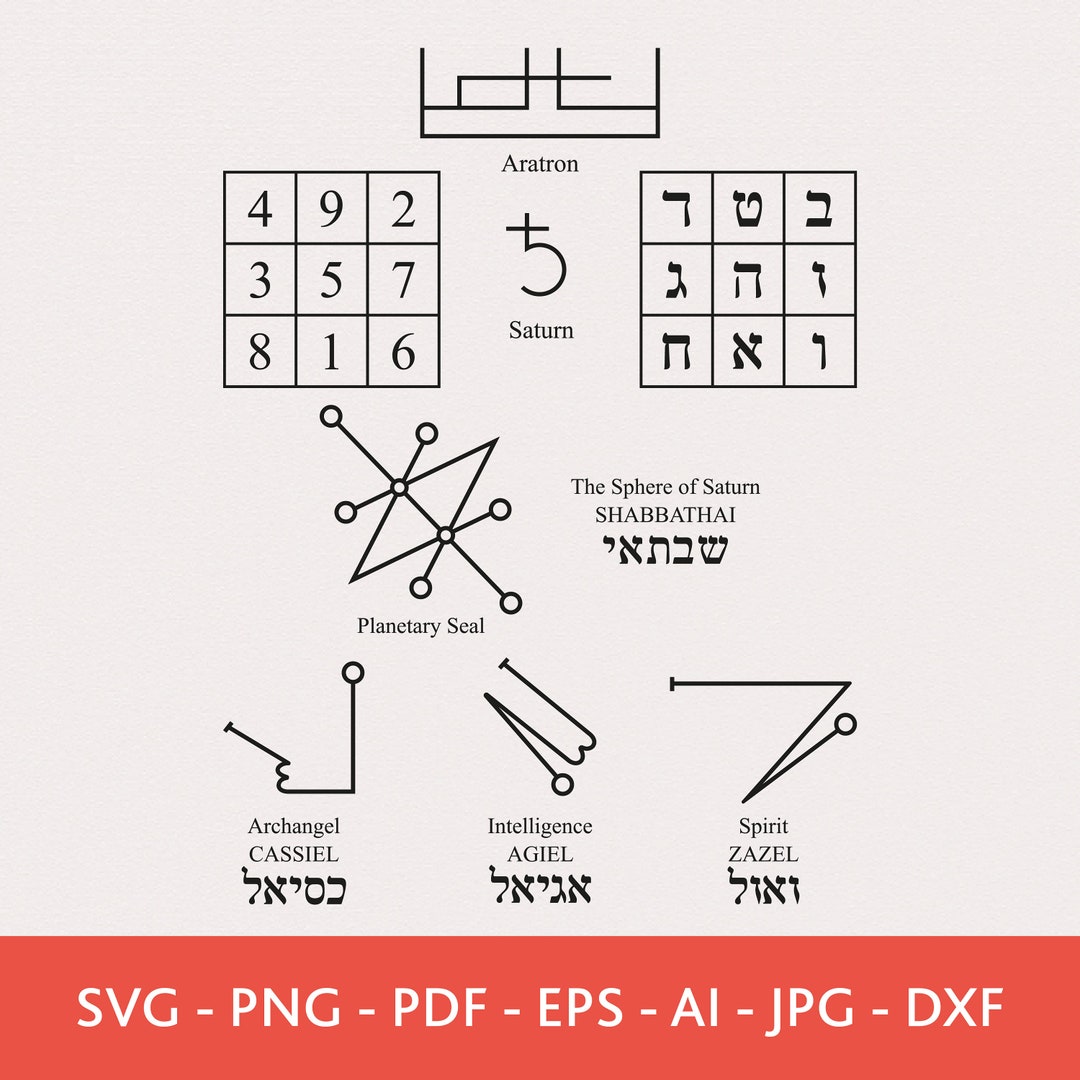 Sigils of Saturn SVG, Planetary Sigil SVG, the Qamea SVG, Sigil of the ...
