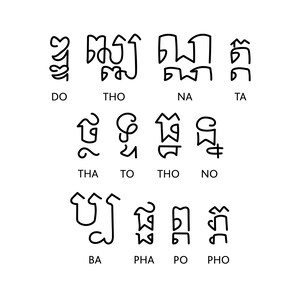 Khmer Alphabet Svg Cut File Cricut Hand Drawn - Etsy UK
