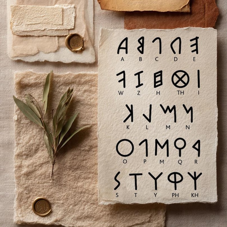Etruscan Alphabet Alphabet Vector Letter Set — NOT a Font (no TTF/OTF ...