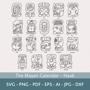 Mayan Calendar SVG: Haab Calendar, Aztec Print (digital Download) - Etsy