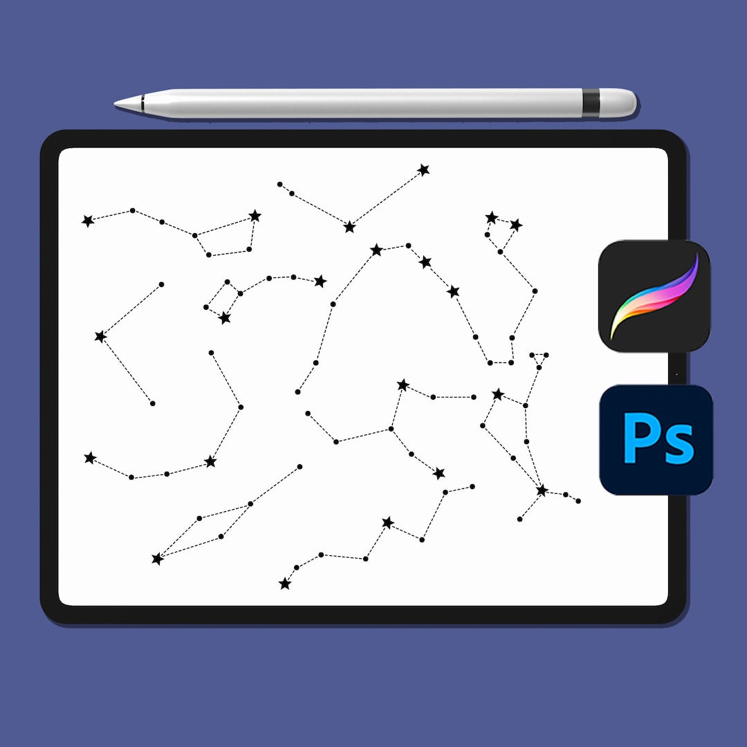 Ursa Major Constellations Procreate Brushes, Procreate Stamps ...