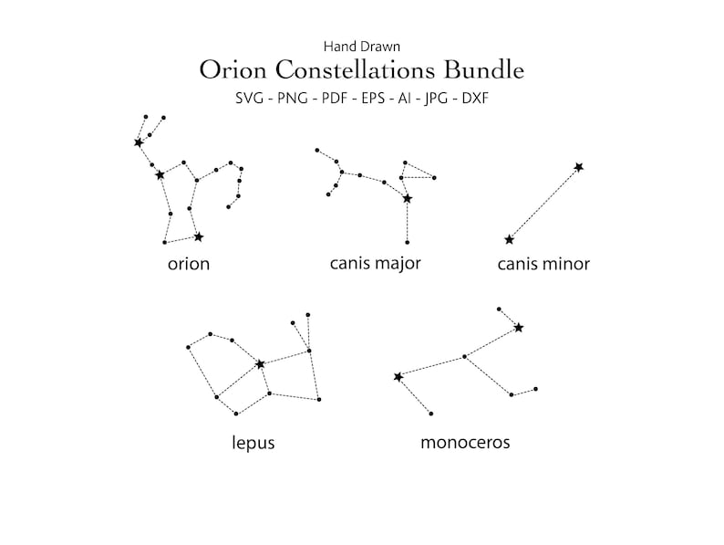 Orion Constellations Svg Bundle Astrology Symbol Orion - Etsy