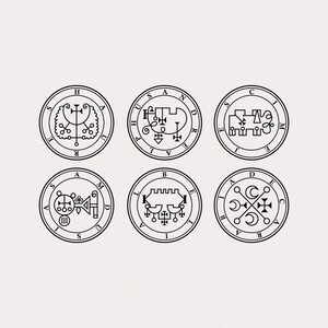 Demons of Ars Goetia Part 2 Svg Bundle, Magic Amulet Svg, Demon Spell ...