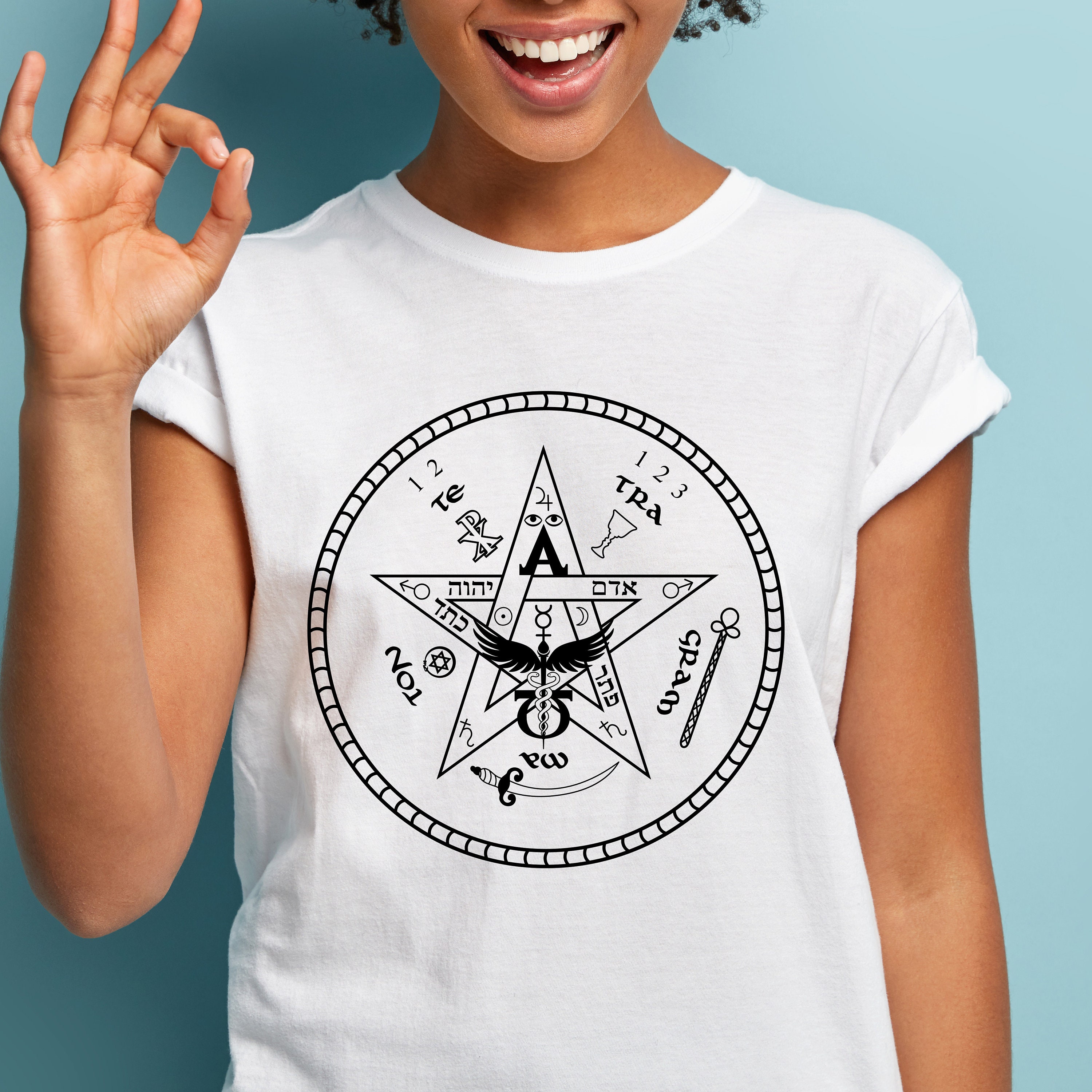 Tetragrammaton Pentacle Vector Symbol: Occult Talisman Ritual Cut File ...
