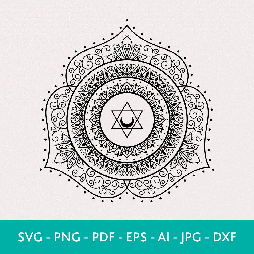 Thymus Chakra Mandala SVG, Mandala Vector, Chakra Symbol, PNG for Mug ...