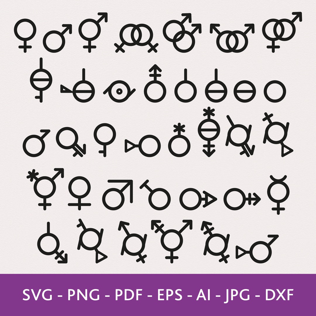 Gender Symbols Bundle Svg, Transgender Pride, LGTB Svg, - Etsy