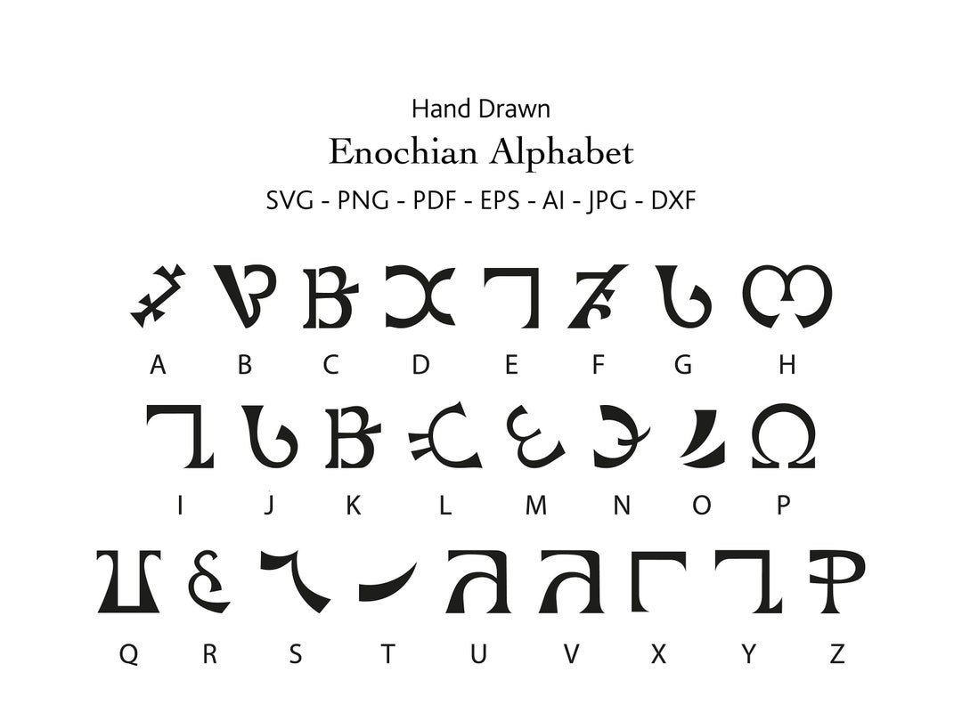 Enochian Alphabet Svg Pagan Alphabet Svg Witch's - Etsy España