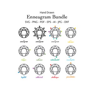 Enneagram Svg Bundle 9 Individual Enneagram Bundle Enneagram - Etsy