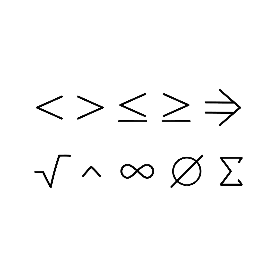Math Symbols Svg Bundle Mathematics Symbols Png - Etsy