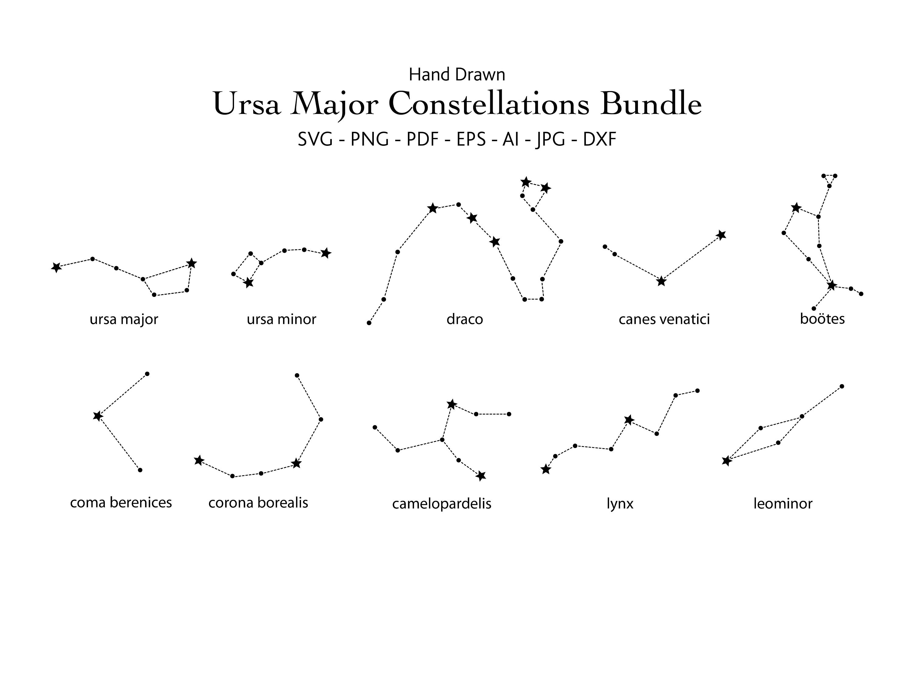 Ursa Major Constellations Svg Bundle Astrology Symbol Ursa - Etsy Canada
