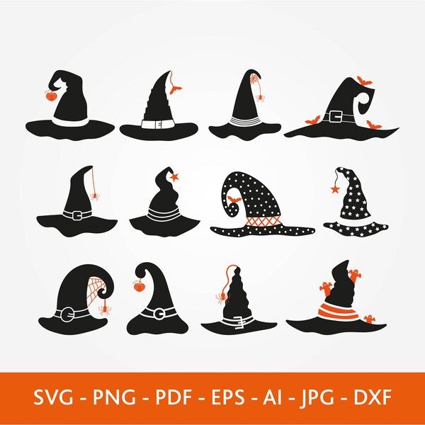 Witch Hat Svg - Etsy