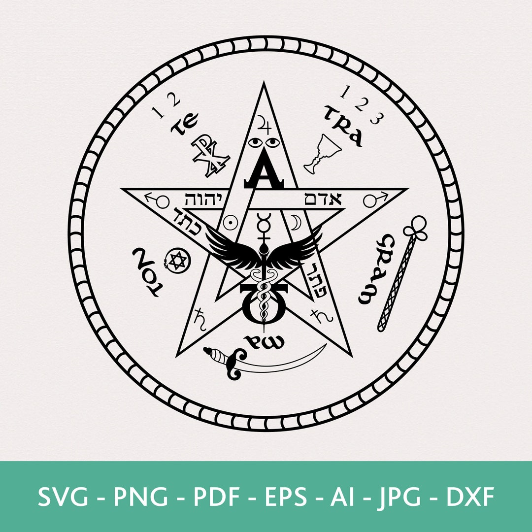 Tetragrammaton Pentacle Vector Symbol Occult Talisman Ritual Cut File