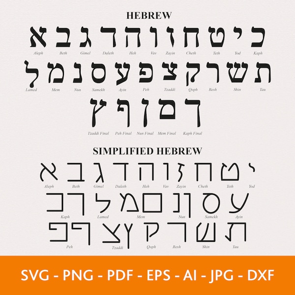 Laser Cut Files Hebrew - Etsy