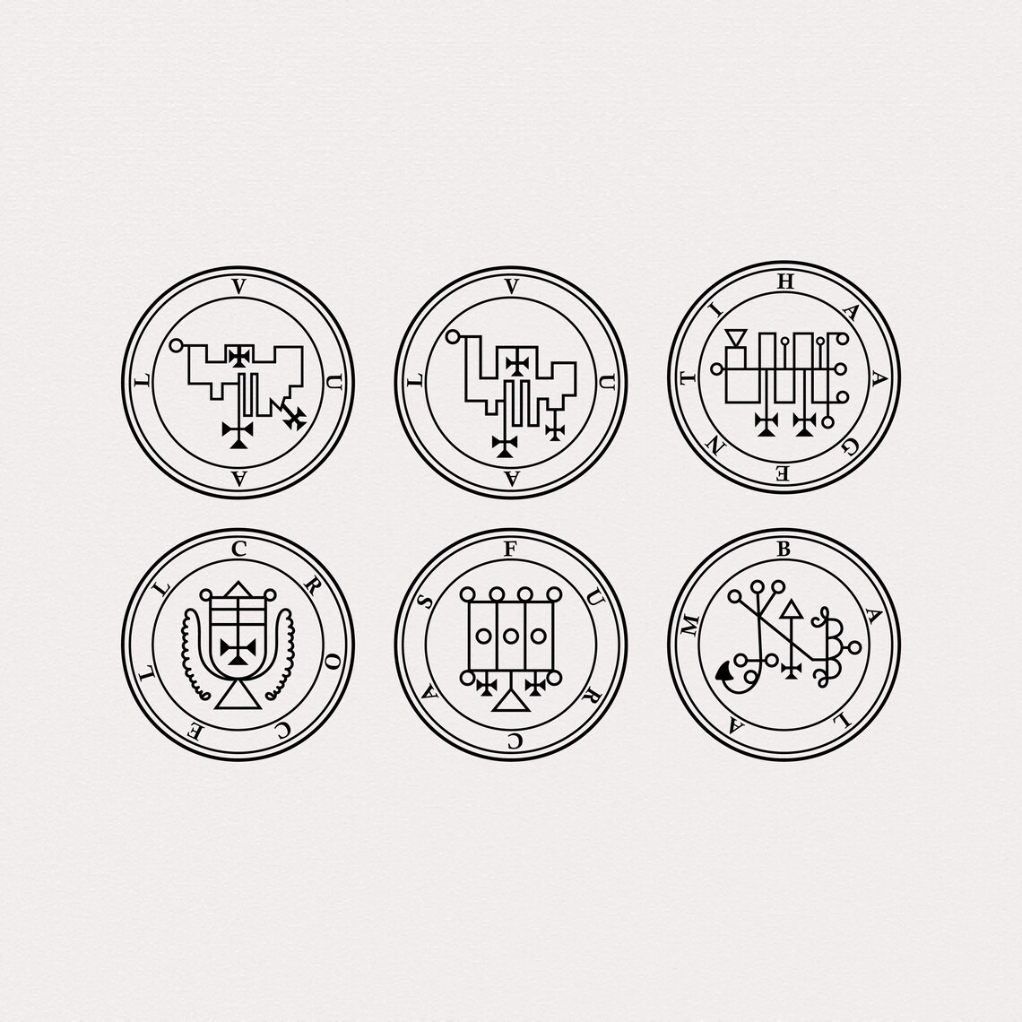 Demons of Ars Goetia Part 2 Svg Bundle, Magic Amulet Svg, Demon Spell ...