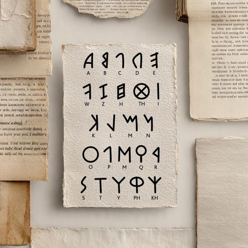Etruscan Alphabet Alphabet Vector Letter Set — NOT a Font (no TTF/OTF ...