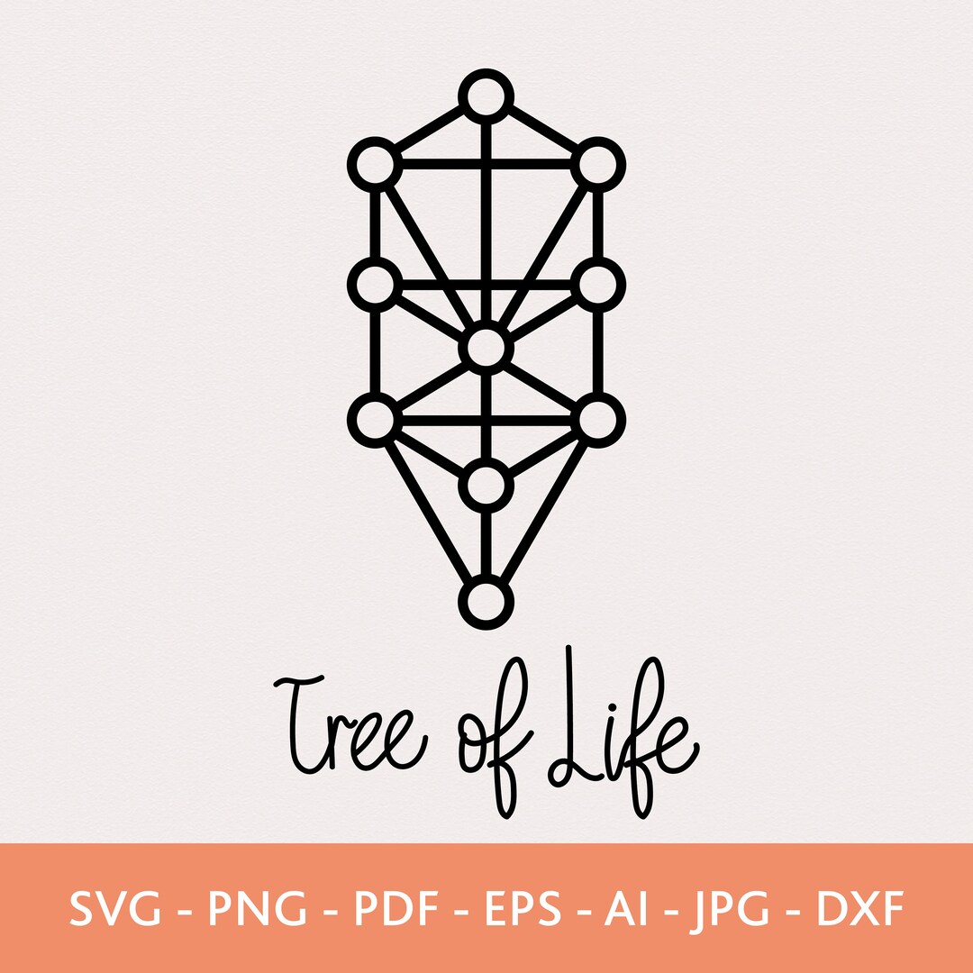 Tree of Life Symbol Svg, Sacred Geometry, Tree of Life Vector, Tree of ...