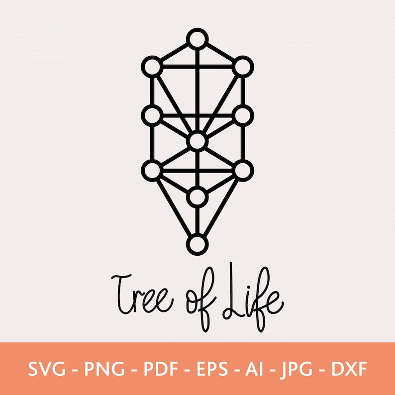 Símbolo del Árbol de la Vida Svg Geometría Sagrada Vector - Etsy México