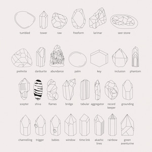 Crystal Shape SVG Bundle, Gemstone Svg, Crystal Cluster SVG, Vinyl ...