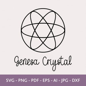 Genesa Crystal Svg, Symbols Svg, Sacred Geometry Svg, Wisdom Symbol ...