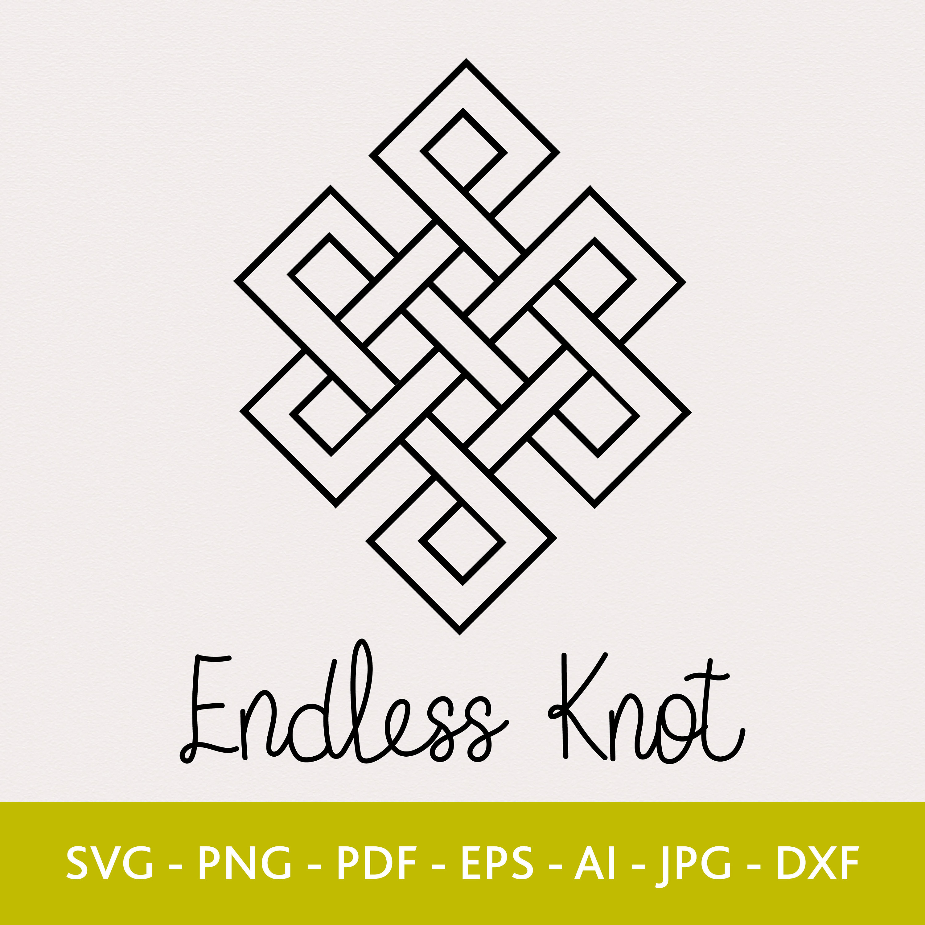 Endless Knot Svg Tibetian Knot Svg Celtic Kont Svg Buddhist - Etsy