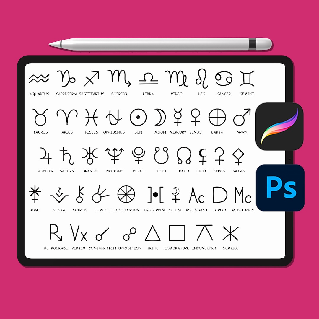 Procreate Astrology Brushes, Photoshop Brushes, Zodiac Brushes ...