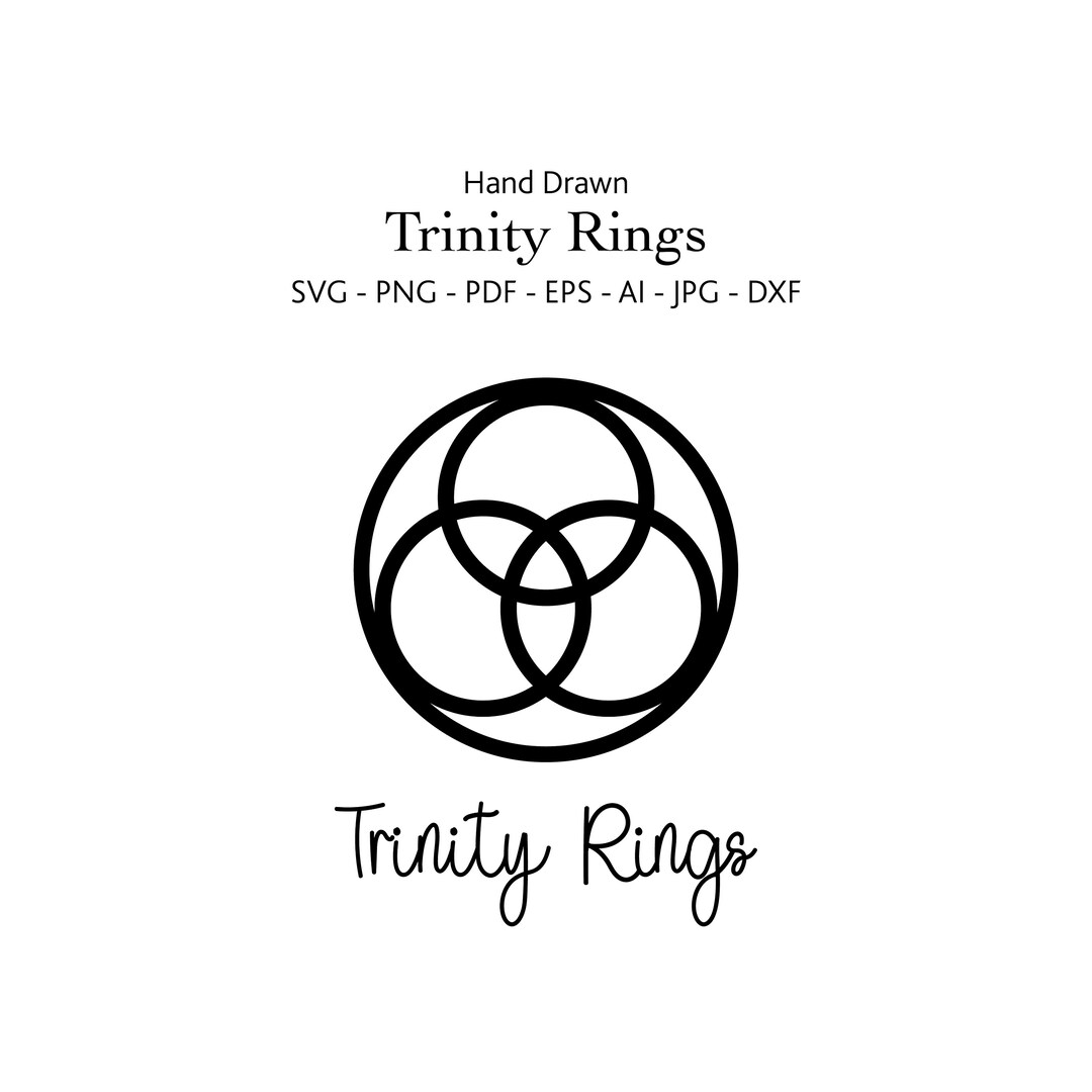 Trinity Ring Symbol Svg Clipart Files Hand Drawn CNC Files - Etsy UK