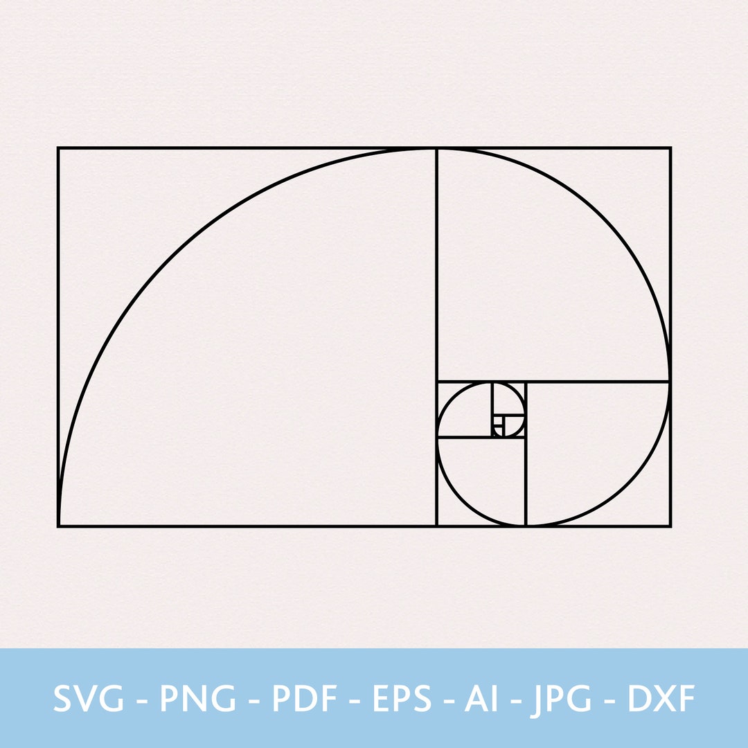 Golden Ratio SVG, Sacred Geometry Svg, Fibonacci Spiral Svg, Math ...