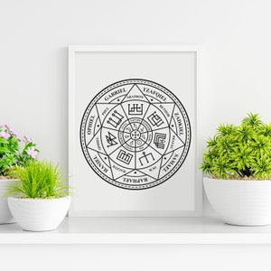 Seal of Seven Archangels Svg, Design 1, Arbatel Spirits Png, Seals of ...